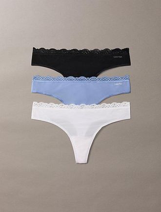 Calvin Klein Lot de 3 strings - Micro Stretch with Lace