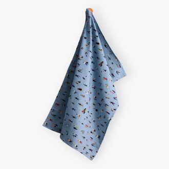 Cedon Stilvolles Geschirrtuch Happy Life, 45 x 63 cm, Baumwolle/Polyester, waschbar bis 40 &deg;C