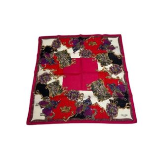 Celine Pre-owned Silk Scarf - Femme - Pre-owned - Rouge - Taille: ONE Size