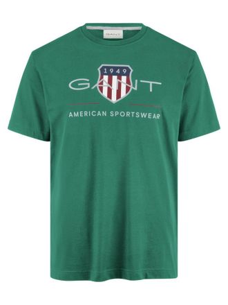 GANT Rundhals-Shirt GANT gr&uuml;n