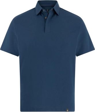 Boggi Milano metal press studs polo shirt - Blau