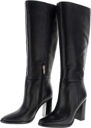Guess FL8LNN LEA11, Bottes de genou Mode en cuir, Boot Leather, Noir, 40 EU