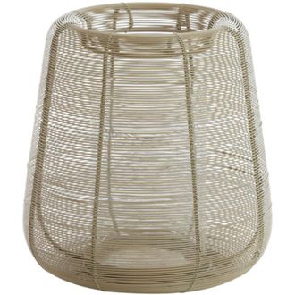 Light & Living Light&living - Kompakt Windlicht adeta Sand mit Glas - &Oslash;28x29 cm