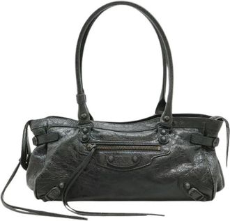 Balenciaga Sac bandouli&egrave;re en cuir pr&eacute;-poss&eacute;d&eacute; - Femme - Pre-owned - Noir - Taille: ONE Size