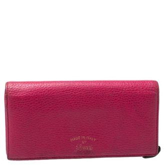 Gucci Pre-owned Leder Portemonnaies - - Pre-owned - Damen - Rosa - ONE SIZE