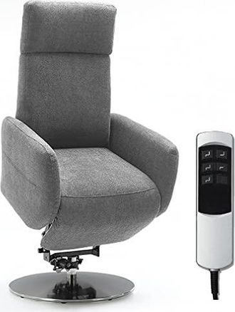 Cavadore Cavadore TV-Sessel Cobra, Fernsehsessel mit 2 E-Motoren, Akku und Aufstehhilfe, Relaxfunktion, Liegefunktion, Ergonomie L, 71 x 112 x 82, Belastbar bi