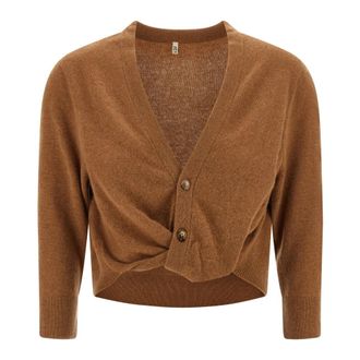 R13 Knot Cardigan - - Knitwear - Damen - Braun - M
