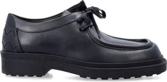 Bottega Veneta Ben Lace-Up Calfskin Shoes - Gr. 40 (EU) - in Schwarz