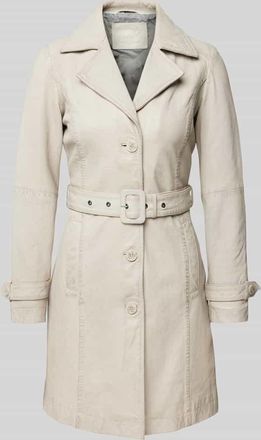 Mauritius Trenchcoat aus echtem Leder mit Tailleng&uuml;rtel Modell Leonne
