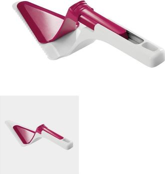 Metaltex 252314317 Tortenheber mit Schieber, Kunststoff, Silber, 16 x 4 x 1 cm