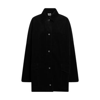 Toteme Femme, Manteaux, Noir, Taille: 36 FR Veste Chemise C&ocirc;tel&eacute;e