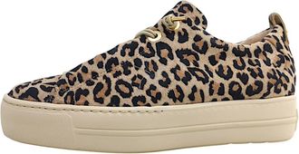 Paul Green Damen, Frauen Low-Top Sneaker,Freizeitschuhe,Turnschuhe,Laufschuhe,schnürschuhe,schnürer,Plateausohle,Leopard-Muster (Nein),42 EU / 8 UK