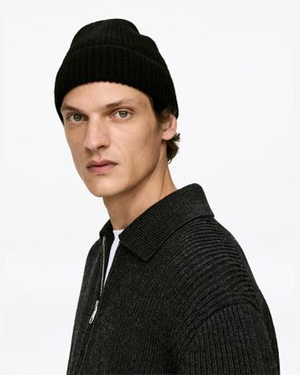 Arket Beanie Aus Kaschmir Und Wolle -Schwarz