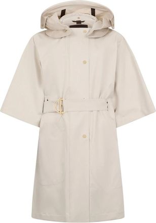 Moorer Femme, Manteaux, Beige, Taille: 42 FR Long Trench avec Capuche