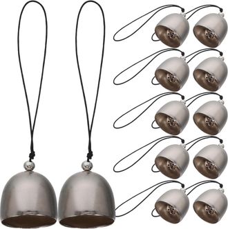 Amosfun 20 St&uuml;Ck Mini Jingle Bells Aus Legierung Silberfarbene Dekoglocken F&uuml;R Weihnachten DIY Anh&auml;Nger Fenster T&uuml;R Garten Wetterfeste Weihnachtsbaum Anh&auml;Nger