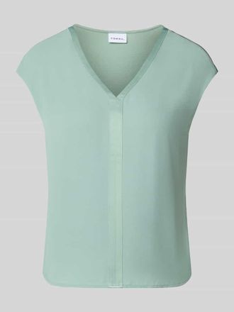 Comma Regular Fit Bluse aus Viskose-Mix mit V-Ausschnitt