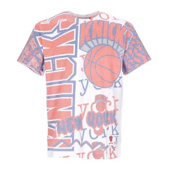 Mitchell & Ness Homme, Tops, Multicolore, Taille: XL NBA Jumbotron 2.0 Tee Blanc