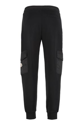 Moncler Mens Sporty Cotton Blend Pants Black Polyamide Track