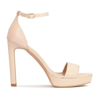 Kazar Beige Leder Plateau Stiletto Sandalen - - Shoes - Damen - Beige - 37 EU