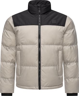 Ragwear Herren Winterjacke warme Steppjacke wasserdicht im angesagten Retro-Colourblocking-Look Stafen YOUMODO Zinc Gr. S