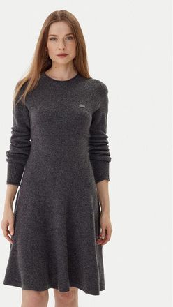 Lacoste Strickkleid EF4161 Grau Regular Fit