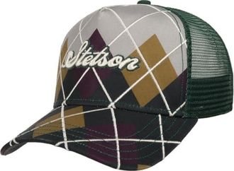 Stetson Casquette Trucker Argyle Check Homme - de Baseball Mesh Snapback, avec visi&egrave;re, visi&egrave;re Printemps-&eacute;t&eacute; Printemps &Eacute;t&eacute; Automne Hiver - Taille Unique Mult