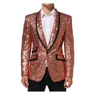 Dolce & Gabbana Sicilia 1 Button Suit Blazer - - Jackets - Herren - Rosa - 3XL