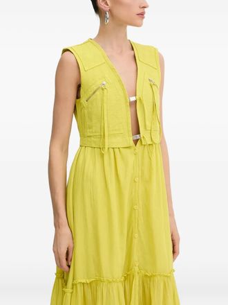 Pinko Gestuftes Maxikleid - Gelb