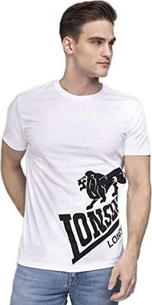 Lonsdale London DEREHAM Homme T-Shirt Manches Courtes Blanc M 100% Coton Regular/Coupe Standard