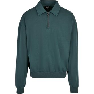 Urban Classics Pullover Mit Kragen f&uuml;r Herren (Flaschengr&uuml;n)