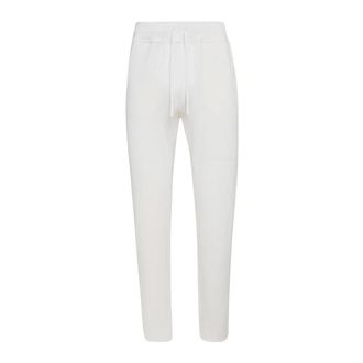 Kiton Cashmere Jogginghose Soft White - - Trousers - Herren - Wei&szlig; - XL