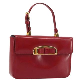 Prada Pre-owned Cuir sacs-prada - Femme - Pre-owned - Rouge - Taille: ONE Size