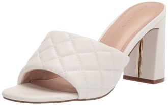 The Drop Damen Pattie Mules mit hohem Blockabsatz, Elfenbein (Gesteppt, elfenbeinfarben.), 38 EU
