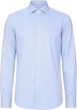 Corneliani Homme, Chemises, Bleu, Taille: S Chemise &agrave; rayures &agrave; manches longues