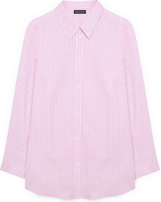 Fiorella Rubino Femme, Blouses et Chemises, Rose, Taille: 44 FR Chemise en coton ray&eacute;