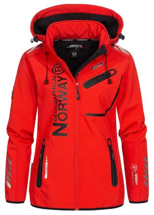 Geographical Norway Reine Lady - Jacke Softshelljacke Damen Kapuzen Frau Wasserdicht - Winddichte Jacke - Regenjacke Aktivitäten Wandern Skifahren Herbst Winter Frühling 