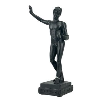 Generic The Marathon Boy or Ephebe Museum Copy Harter Gips Statue Skulptur Black 26 cm