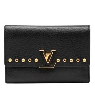 Louis Vuitton Portefeuille Pre-owned clout&eacute; en cuir - Femme - Pre-owned - Noir - Taille: ONE Size