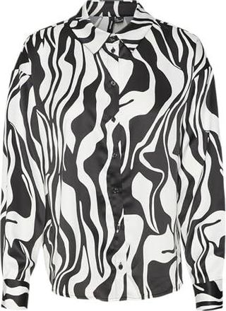 Vero Moda Vmmerle Ls WVN GA Chemisier &agrave; Manches Longues pour Femme, Noir/AOP : sui, M