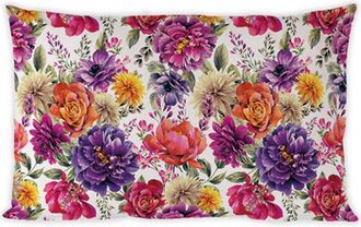 Ambiente Kissenhülle Kissenbezug Cover 50x30 cm Anne White Blumen Herbst Cushion Cover