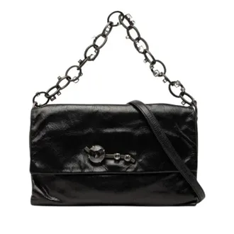 Miu Miu Pre-owned Leder Strass 2way Umh&auml;ngetasche - - Pre-owned - Damen - Schwarzk - ONE SIZE