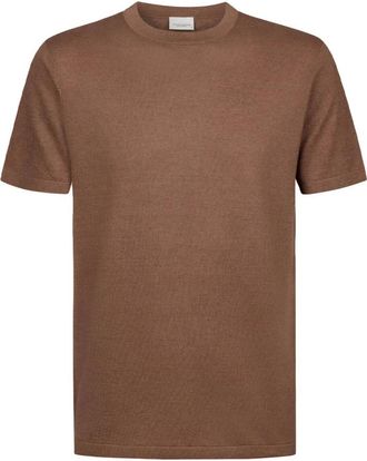 Profuomo Homme, Pulls, Brun, Taille: XL T-Shirt Col Rond SS