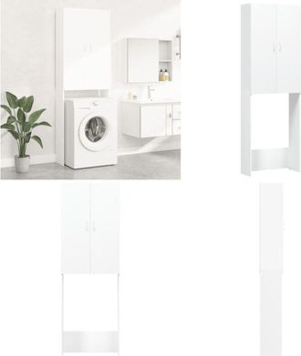 vidaXL Meuble pour machine à laver Blanc 64x25,5x190 cm - meuble pour machine à laver - meubles pour machine à laver - Home & Living