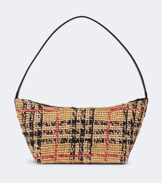 Burberry Sac port&eacute; &eacute;paule Margate Mini en raphia