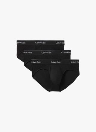 Calvin Klein Lot de 3 slips unis en coton m&eacute;lang&eacute;