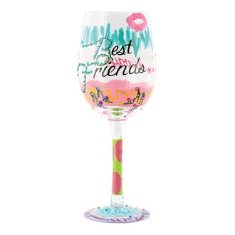 Enesco Lolita Best Friends Always Wine Glass