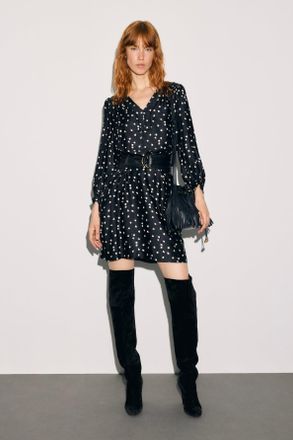 Gerard Darel Robe courte imprim&eacute; jacquard - CLEMI - Noir