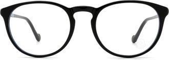 Moncler Brille mit rundem Gestell - Schwarz