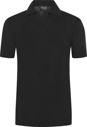 Emporio Armani Feinstrick-Poloshirt aus einem Wollmix mit Lyocell in