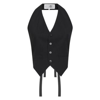 Maison Margiela Femme, Vestes, Noir, Taille: 36 FR Halterneck Vest